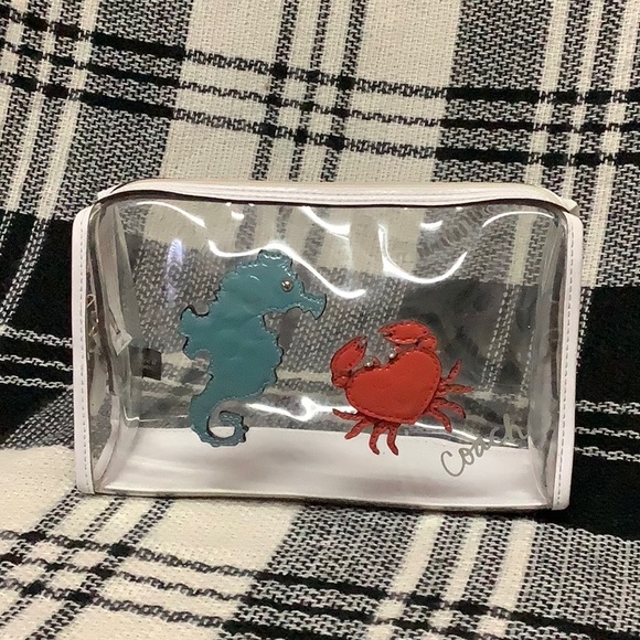 Coach | Bags | Coach Clear Seahorse Crab Makeup Bag | Poshmark